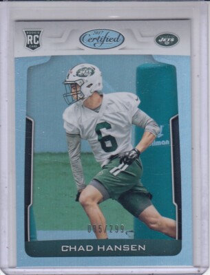 CHAD HANSEN 2017 Panini Certified Mirror Silver #138 RC 85/299 Jets | eBay
