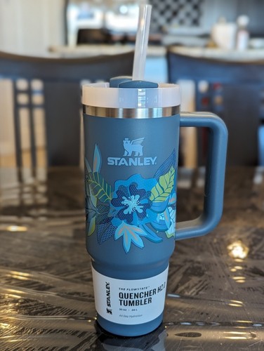 Stanley Blue Spruce Tropic 30 oz Quencher Tumbler *NEW* Hurry | eBay