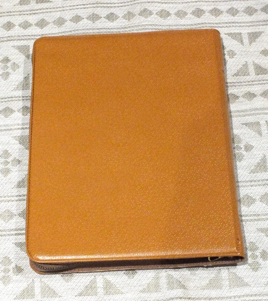 Vintage Tan faux Leather Pliacraft Writing Case Zipped wallet Basildon ...