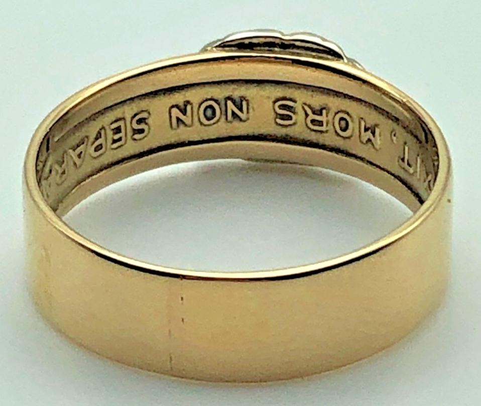 14k Gold Hallmark double headed eagle Masonic Ring/Band (Size 9.5) 4.5g ...