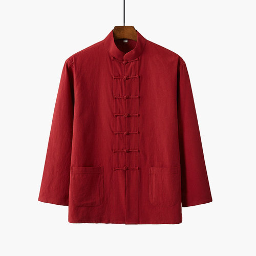 Chinese Men Tang Suit Top Frog Button Shirt Coat Tai Chi Kung Fu ...