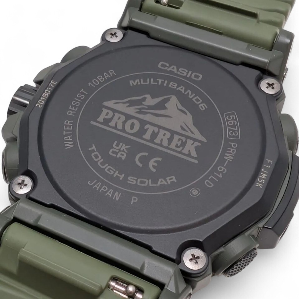 CASIO PRO TREK PRW-61LD Solar Radio Watch Luminous Dial Altimeter Men's ...
