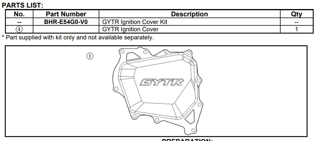 Genuine Yamaha YZ450F FX WR450F GYTR Billet Ignition Cover BHRE54G0V000 ...