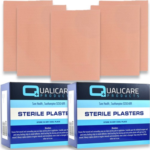100 x LARGE WATERPROOF PLASTERS 7.2CMX5CM Big Washproof First Aid Wound ...