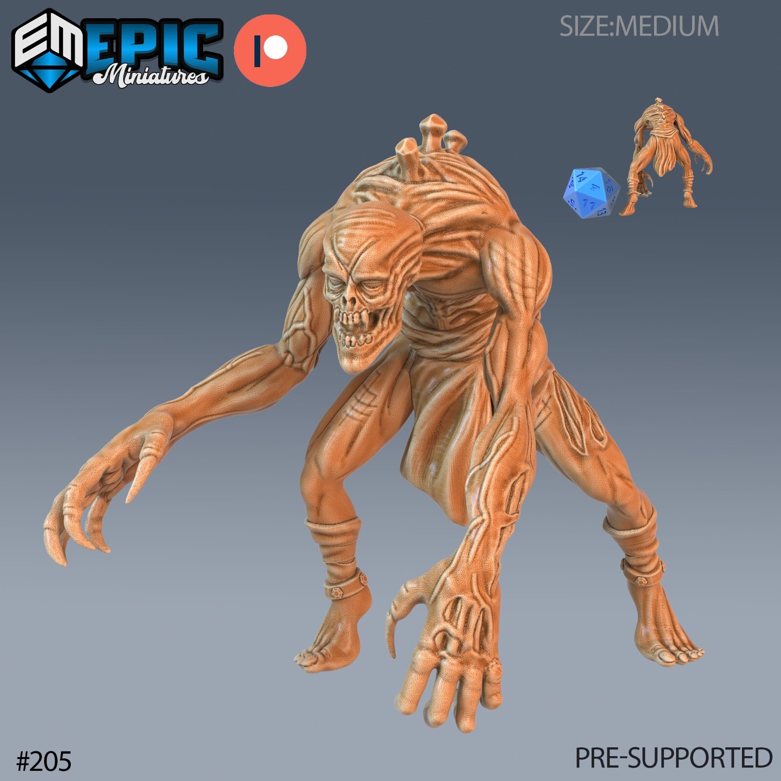 Ghoul Dungeons and Dragons Miniature D&D, Epic Miniatures Fantasy 28mm ...