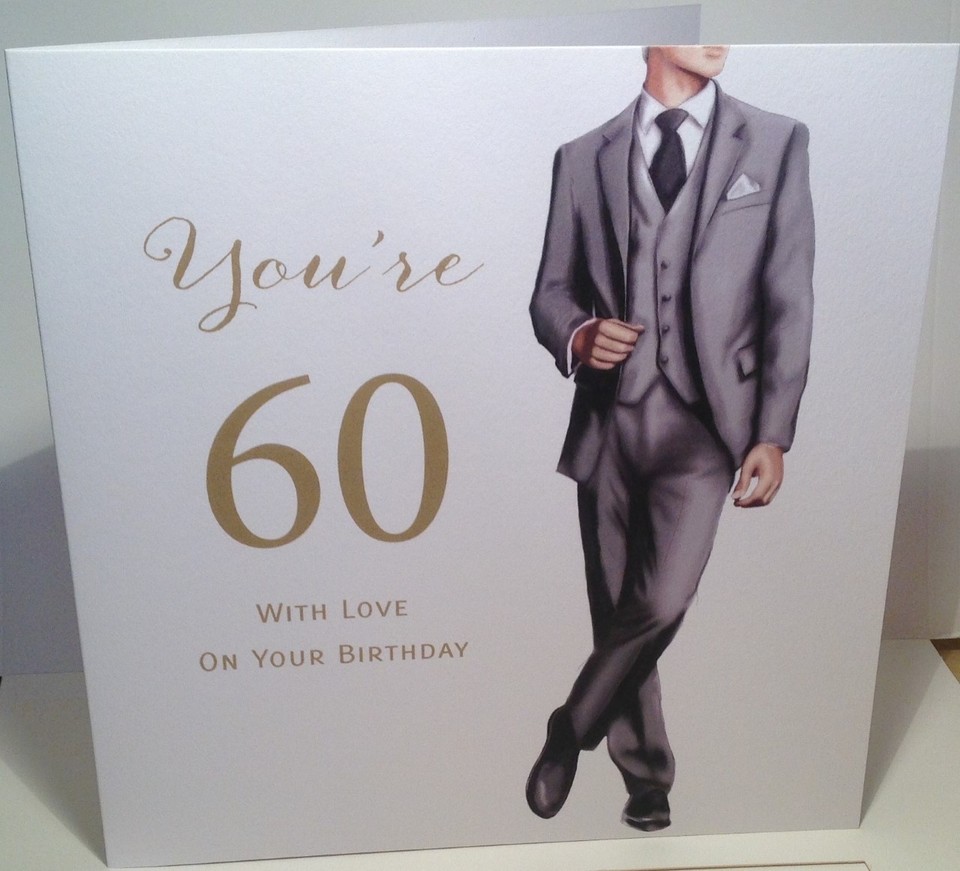 Happy 60th Birthday Card For Men by Mary Kirkham | eBay UK