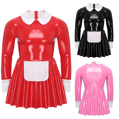 Men's Clubwear Short Costume Fancy Dresses Faux Leather Outfits Tutu ...