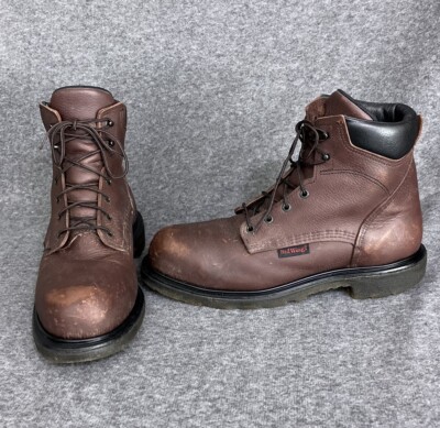 Red Wing Boots Mens 12 D ASTM Safety Toe Lace Up Super Sole Work USA ...