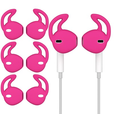 Soft Rubber Ear Hooks Earbud Headphones Anti Slip Covers For Apple ...