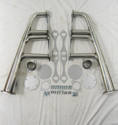SBC Chevy Lake Style Lakester Street Rat Rod Headers Stainless 1 5/8 ...