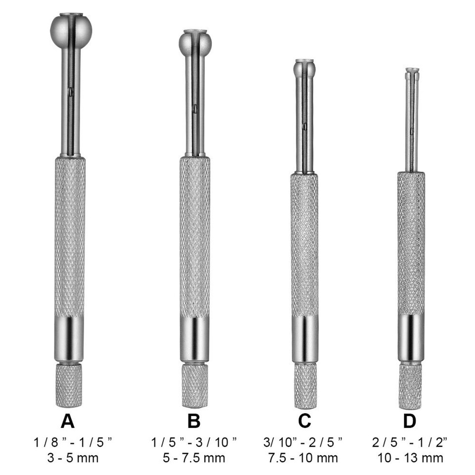 4PCS 3-14MM Valve Gauge Caliper Hardened Tool Telescoping Suite High ...