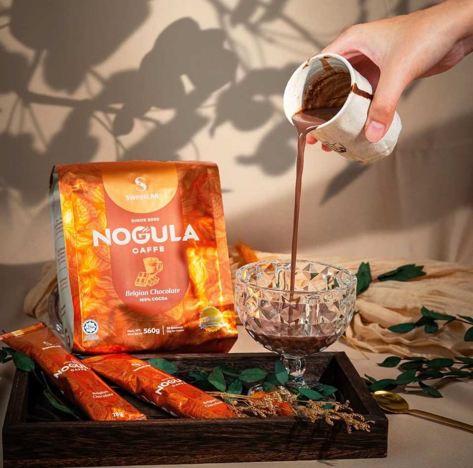 BELGIAN CHOCOLATE SWEETLAB NOGULA 20 sachets taste of chocolate without ...