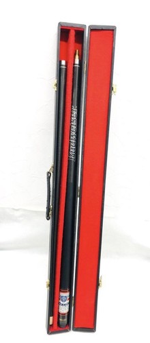 Budweiser Carbon Billiards Cue with Case Black Shaft Used | eBay