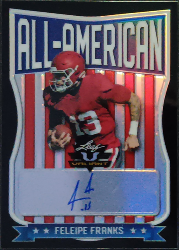 2021 Feleipe Franks Leaf All-American Black Parallel Autograph RC 5/5 # ...