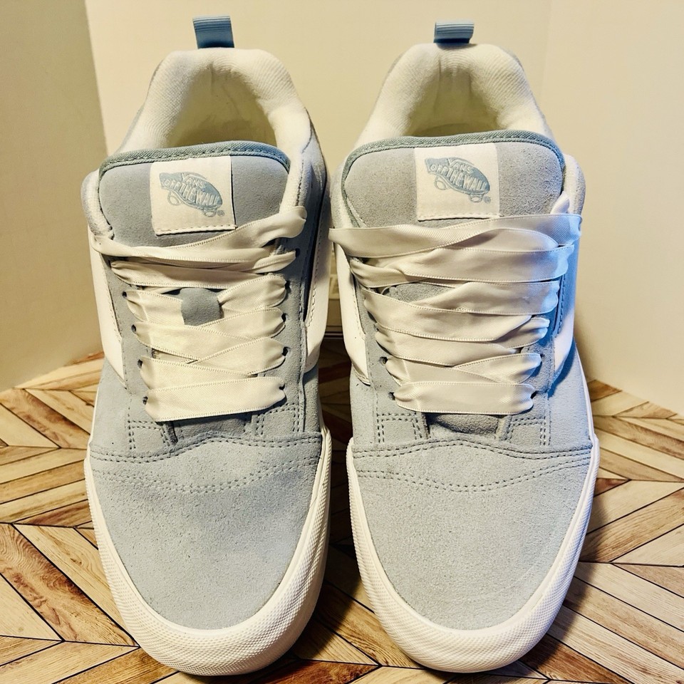 VANS Knu Stack Dream Blue White M 10 W 11.5 Sneakers Satin Ribbon Laces ...