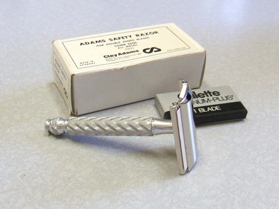 Vintage NOS Gillette Military Production Spiral TECH DE Safety Razor ...