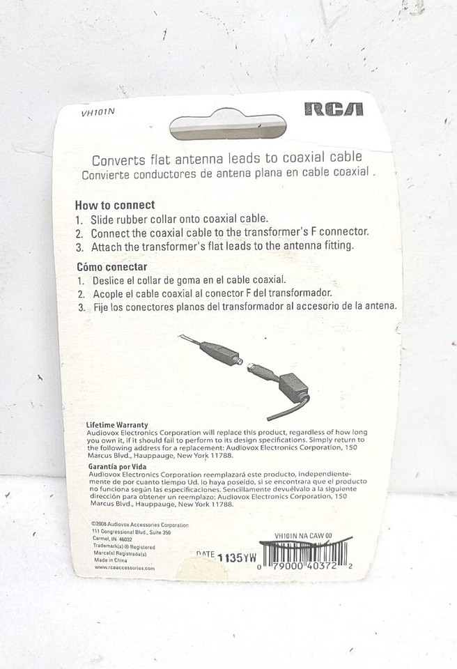 RCA Outdoor Matching Transformer VH101N TV/CBL/ANT | eBay