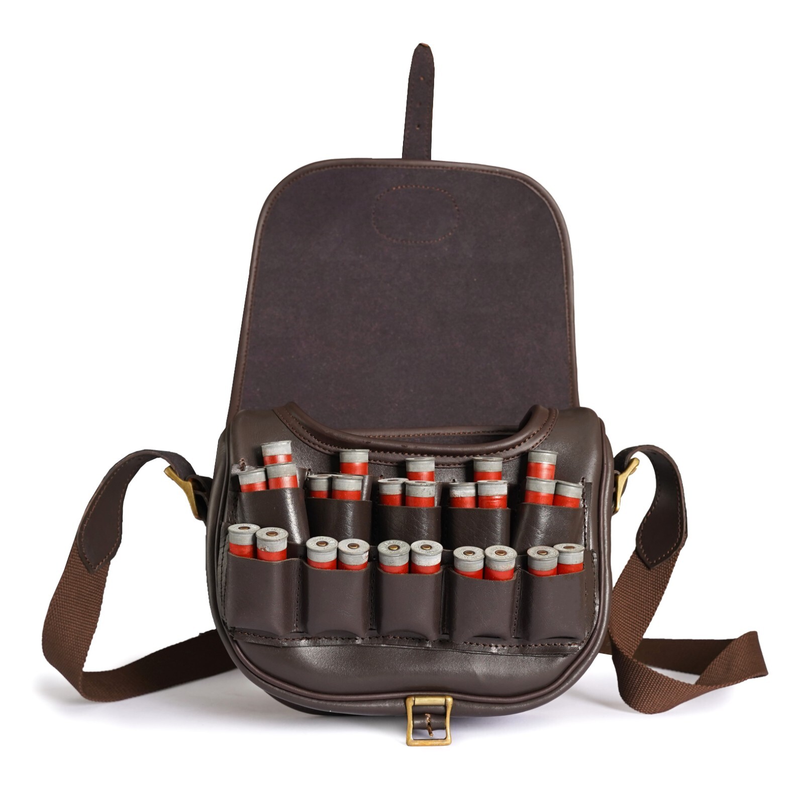 Real Leather Loaders Cartridge Bag Shooting Ammo Bag Shotgun Shell ...