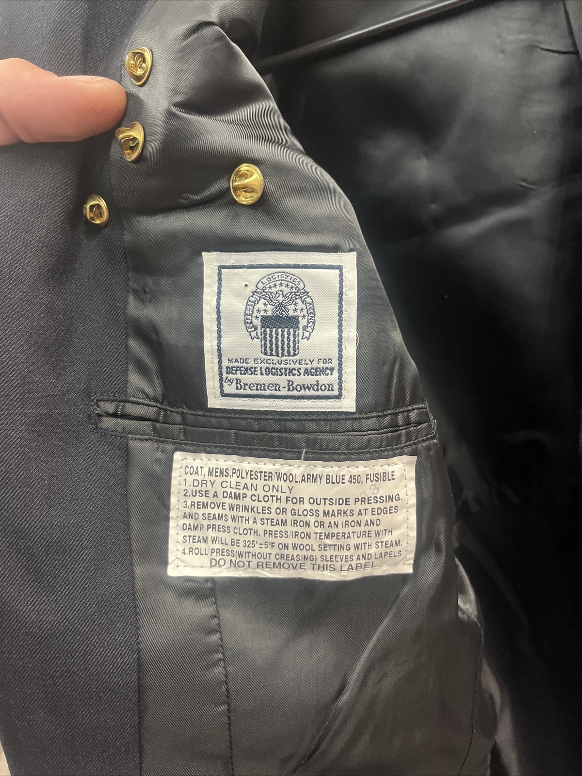 Army Service Uniform Enlisted Men's Coat Size 37L CLA ASU Dress Blues ...