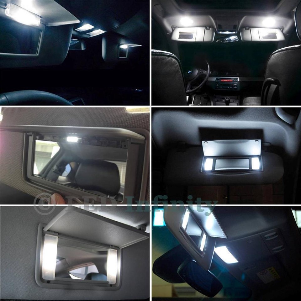 4x White LED Interior Sun Visor Vanity Mirror Light Bulbs Lamps 6612F ...