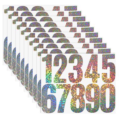 100 PCS Reflective Mailbox Numbers Stickers 3 inches Self Adhesive | eBay