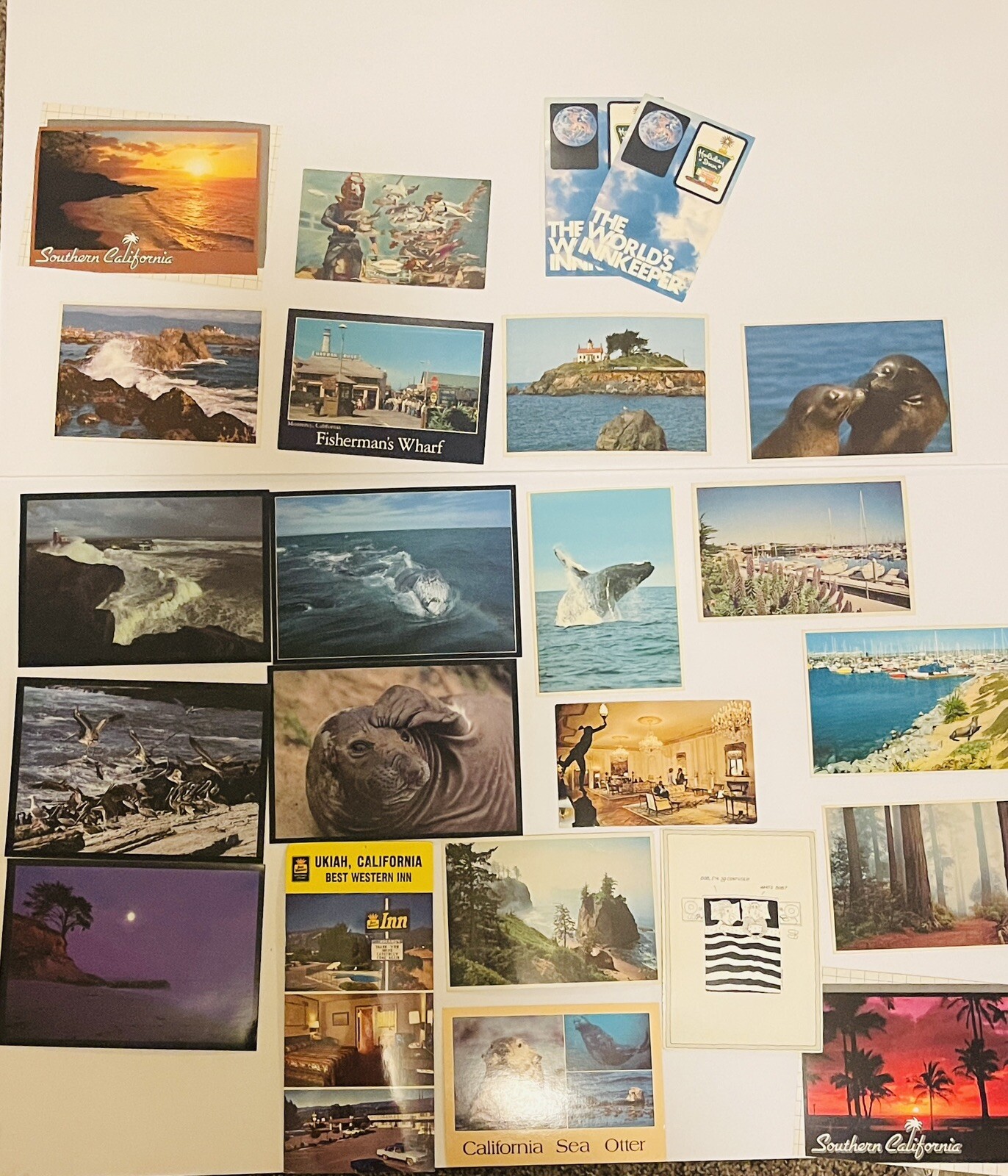 Vintage Lot Of 23 Postcards California USA Tourist Attraction Unposted ...
