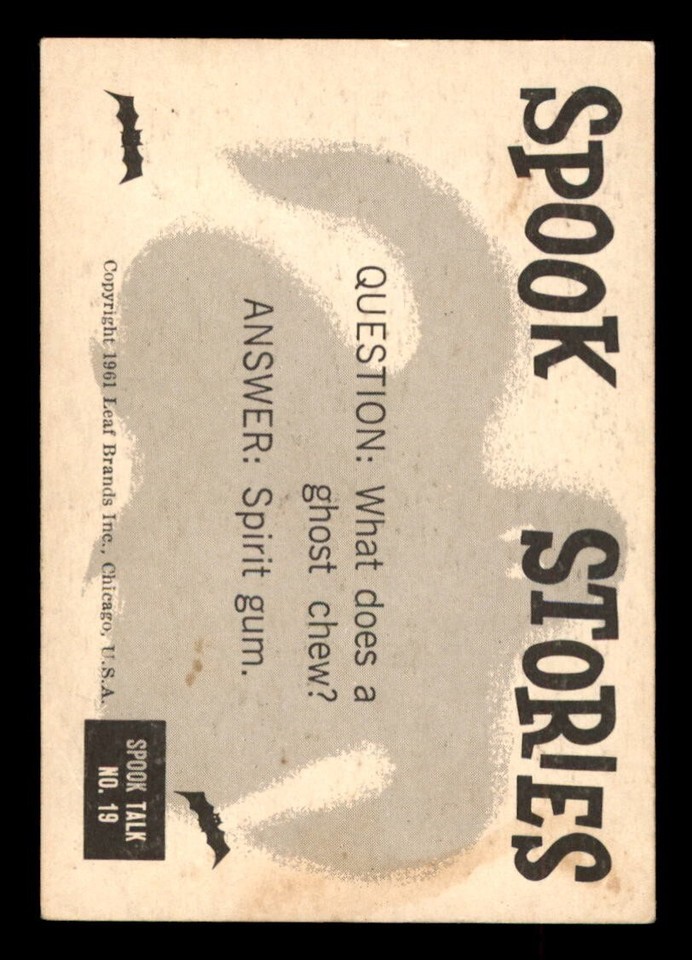 1961 Leaf Spook Stories #19 That Boy Never Could Keep His Feet… VG *d2 ...