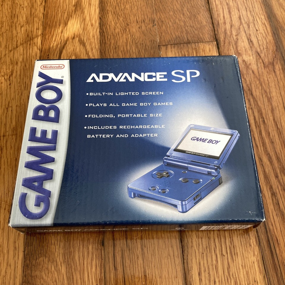 Nintendo Gameboy Advance GBA SP Console Cobalt Blue AGS-001 Complete in ...