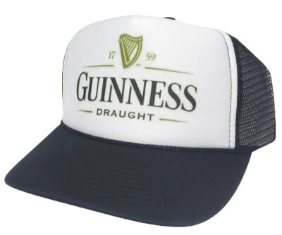 Guinness Draught Beer Trucker Hat Mesh Hat Snapback Hat Beer Cap Logo ...