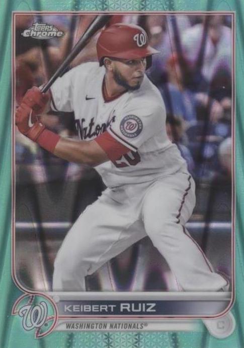 2022 Topps Chrome Sonic - Keibert Ruiz #218 Aqua Raywave Refractor /199 ...
