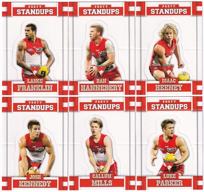 2017 SELECT FOOTY STARS - 6 CARD 'FOOTY STANDUPS' TEAM SET - SYDNEY ...