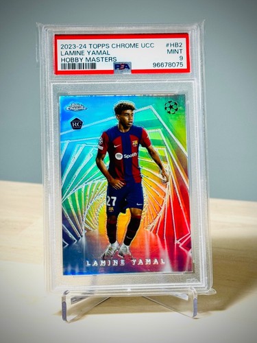 Lamine Yamal 2023-24 Topps Chrome UCC HB-2 Hobby Masters SSP PSA 9 Pop ...