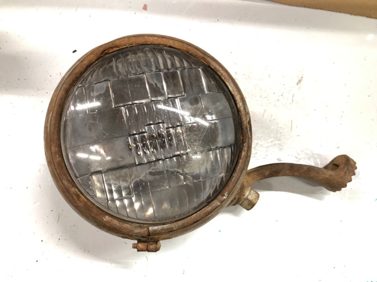 Original Vintage DO RAY? DRIVING Fog LAMP Light w Bracket PATINA Old ...