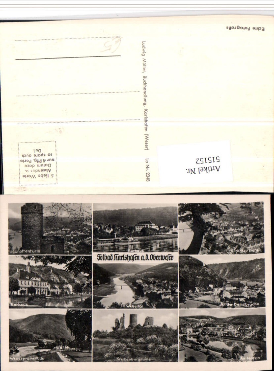 515152,Bad Karlshafen an d. Oberweser Totale Rathaus Ruine ...