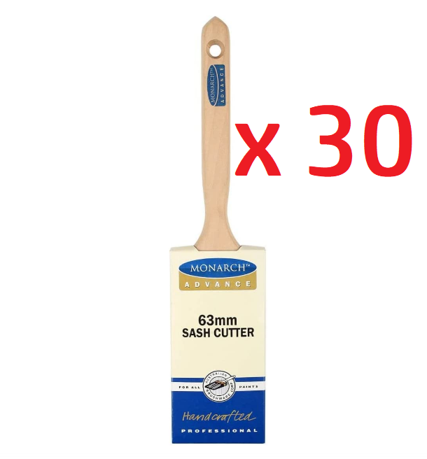 30 X MONARCH PAINT BRUSH SET SASH CUTTERS 63MM BRUSHES PAINTING | eBay ...