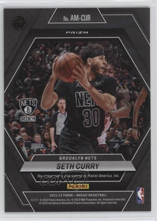 2022-23 Panini Mosaic Auto Mosaic Red Wave Prizm Seth Curry #AM-CUR ...