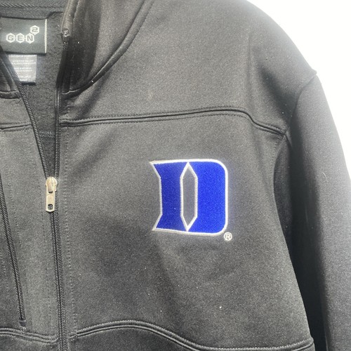 DUKE Mens Sz MEDIUM Long Sleeve Full Zip FLEECE Duke Blue Devils Jacket ...