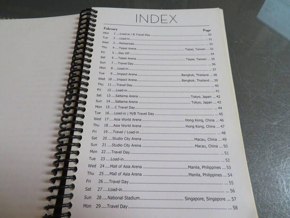 Madonna-Rebel Heart Tour-January 3-March 21, 2016-ITINERARY Book*China ...