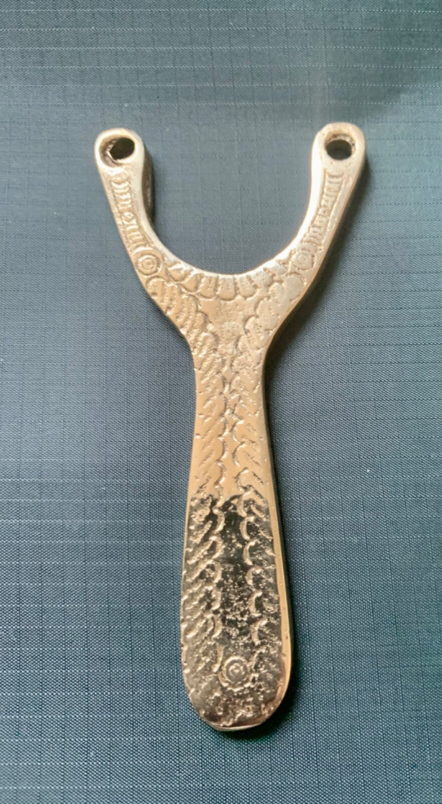 MINI SIZE PATTERNED FRONT & BACK SOLID BRASS GYPSY STYLE CATAPULT ...