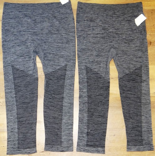 Signature Weekend 2pc Lot High Rise Seamless Performance Leggings Gray ...