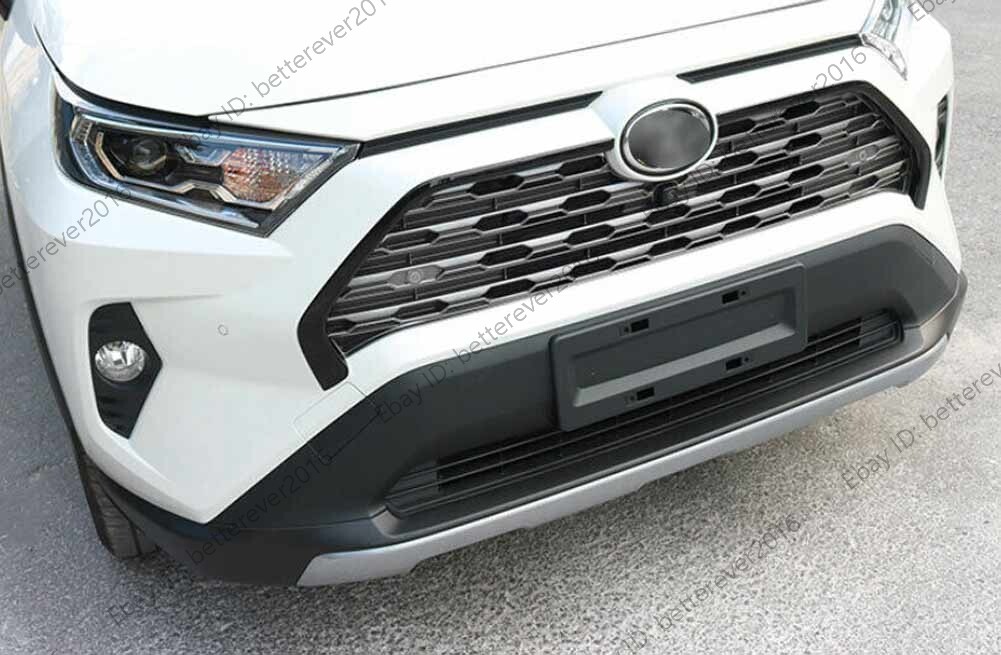Bright Black Front Grille Grill Cover Trim Strips Fit Toyota RAV4 2019 ...