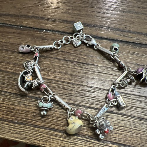 Brighton BABY LOVE Girl Pink Charm Bracelet RETIRED | eBay