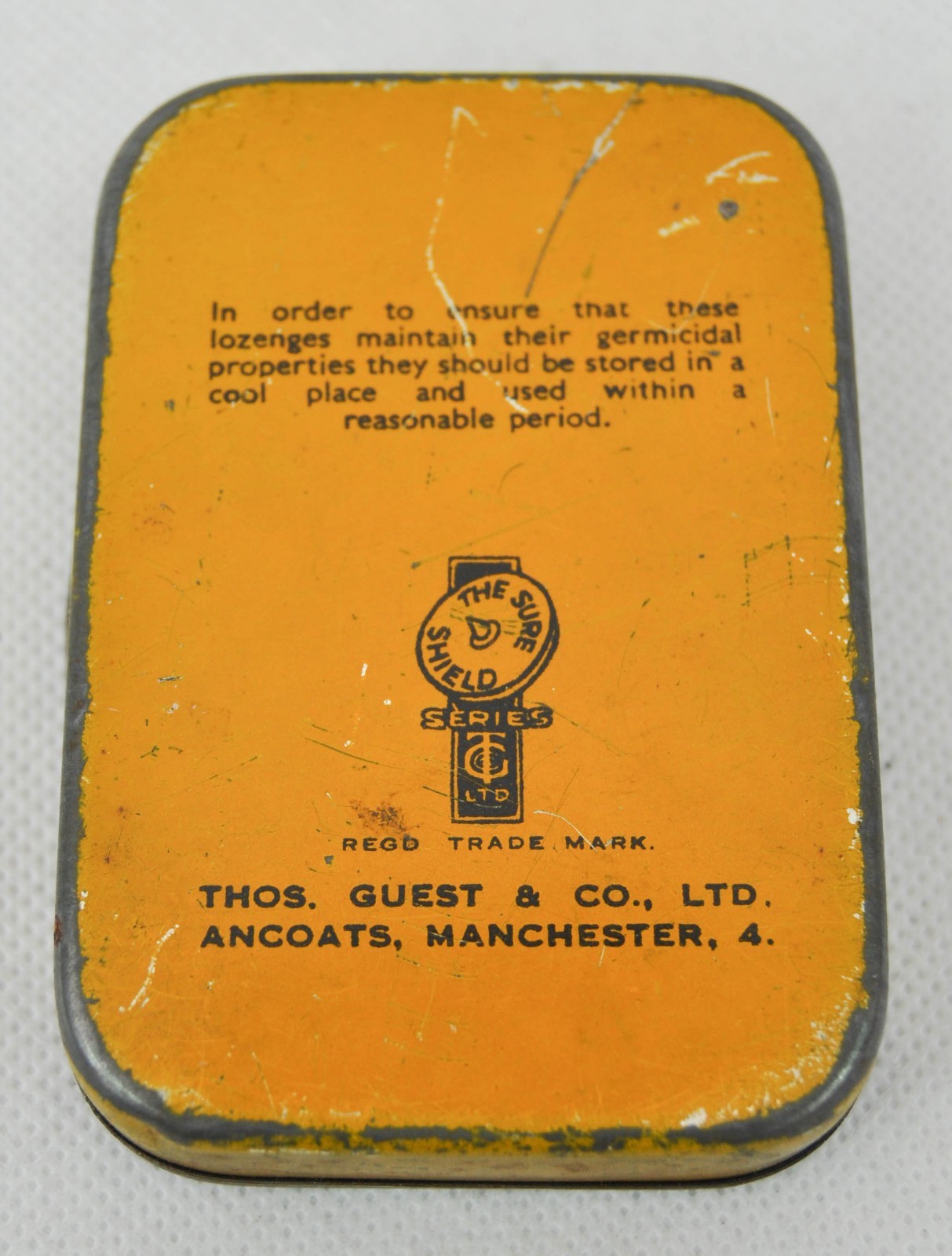 Vintage Sure Shield Iodised Throat Lozenges Tin Box - Ancoats ...