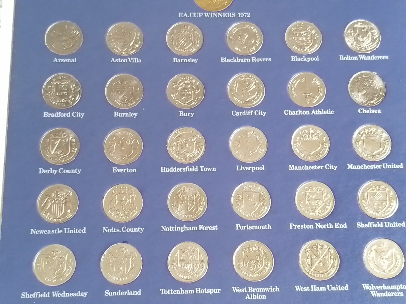 Vintage Old 1972 Esso Petroleum Garage England FA 100 Year football ...