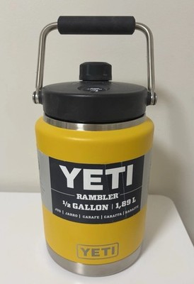 New Yeti Half 1/2 Gallon Jug With Handle And MagCap Alpine Yellow | eBay UK