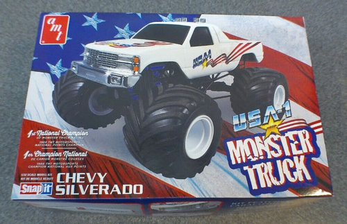 AMT USA-1 Monster Truck Chevy Silverado 1/32 Scale Model kit AMT1351M ...