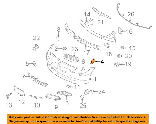 Genuine BMW Z4 Front Bumper Side Support Right Passenger 51117192158 ...