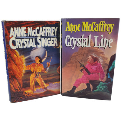 Vtg Crystal Singer & Crystal Line ANNE McCAFFREY Trilogy Set 1982 USA H ...