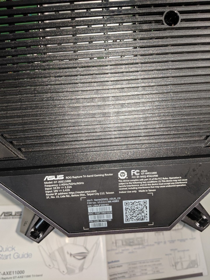 ASUS ROG Rapture GT-AXE11000 Tri-band WiFi 6E Extendable EPIC 🔥 Gaming ...