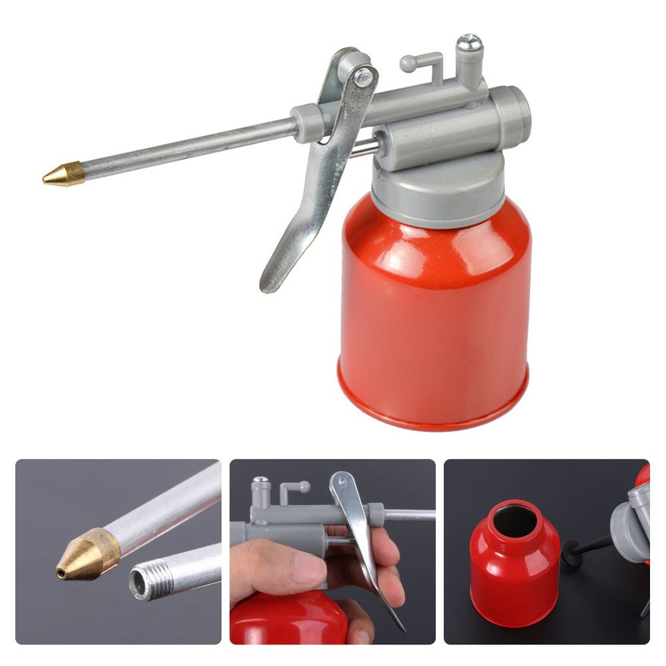 Oil Pump Can 250ML High Pressure Metal Oiler with Copper Spout Car ...